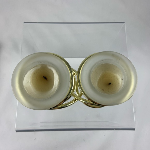 Vintage | Accents | Double Intertwine Gold White Candle Stand Decor ...